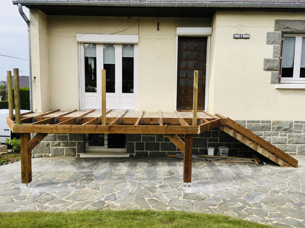 Agrandissement d'une Terrasse en Béton sur une Maison Néo-bretonne ...